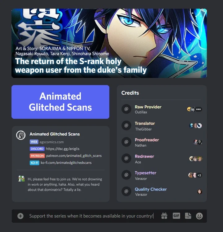 The Return of the S-Rank Holy Weapon User From the Duke’s Family ...